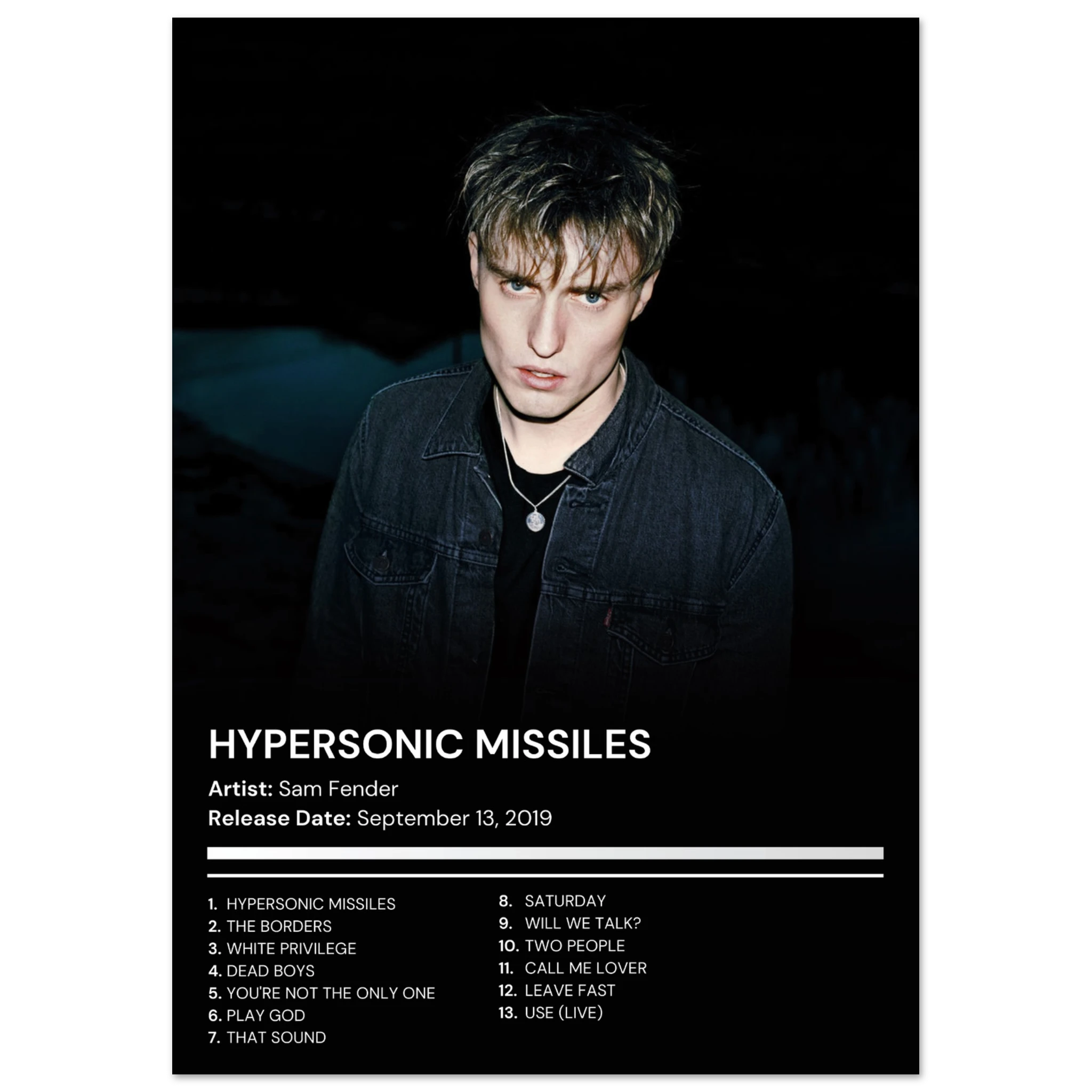 Sam Fender - Hypersonic Missiles - Premium Album Poster (Full Art ...