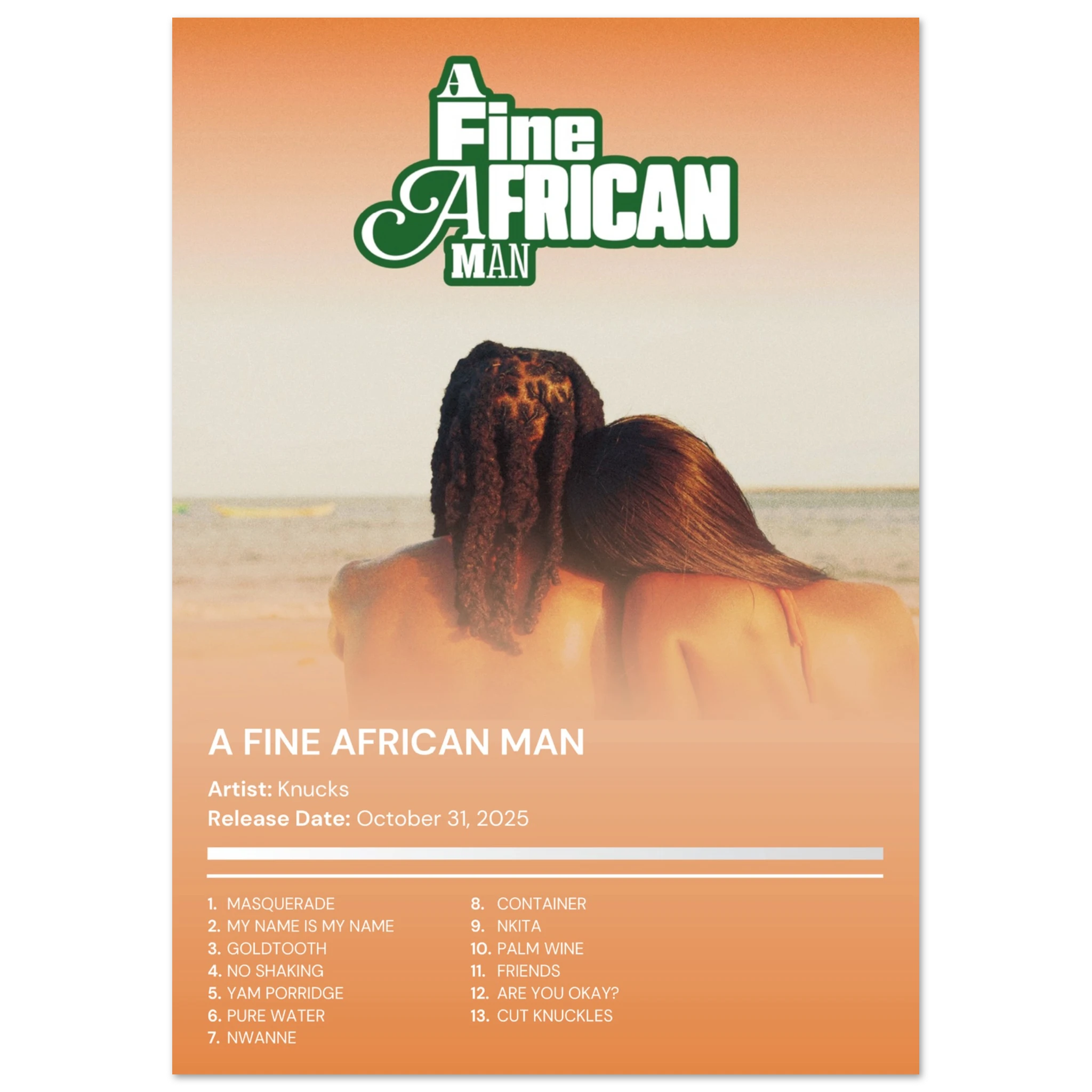 Knucks - A Fine African Man - Premium Album Poster (Full Art ...